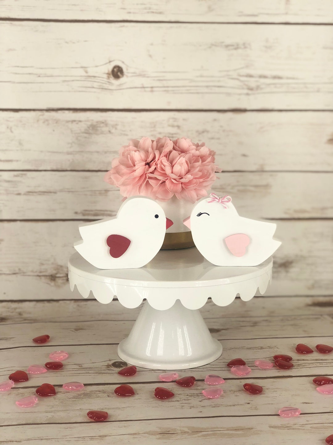 Valentine’s Day Lovebirds-set of 2, Valentine Decor, Valentine Tiered ...