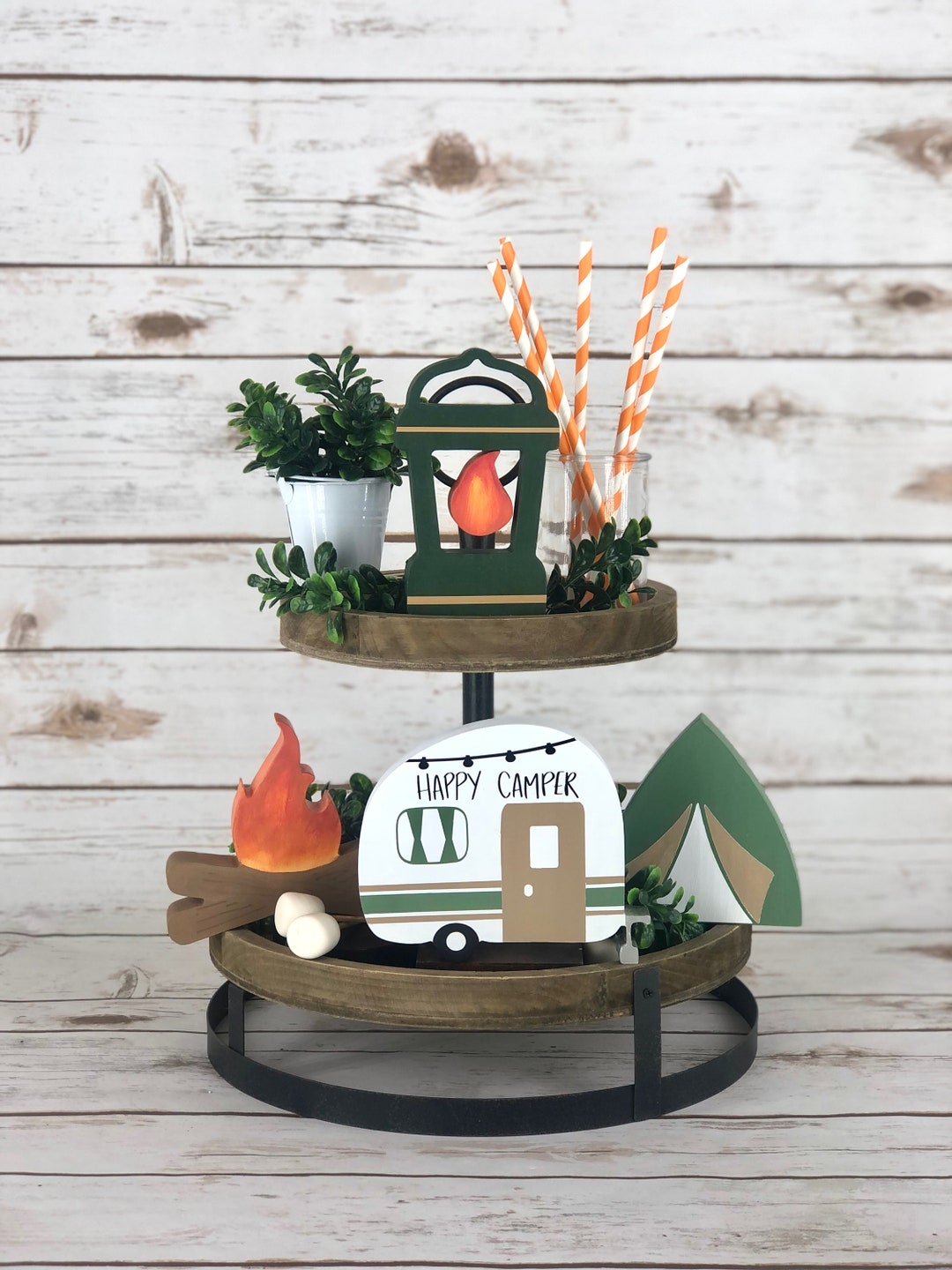 Camping Tiered Tray Decor, Summer Tiered Tray Decor, Camping Decor ...