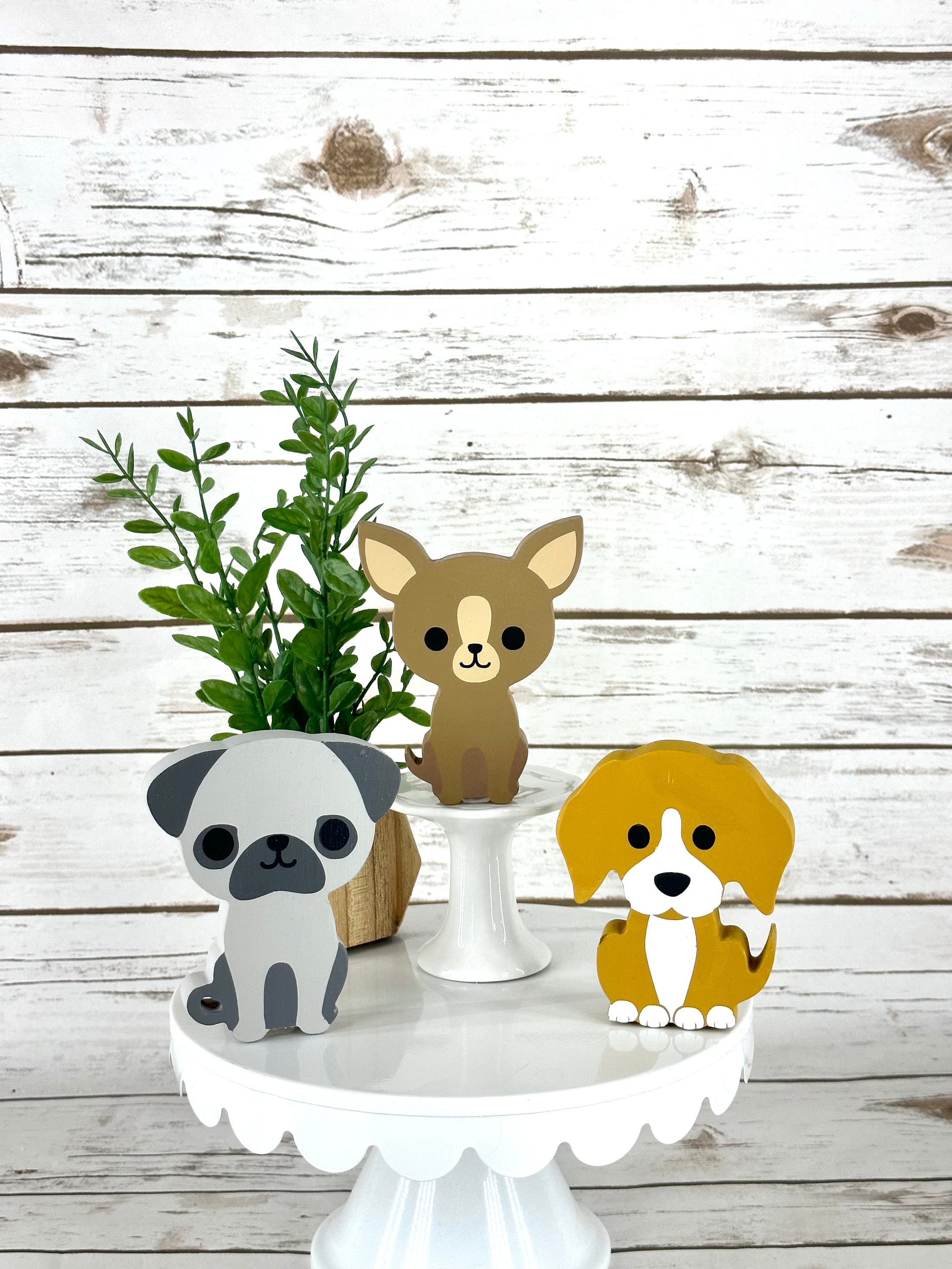 Dog Lover Tiered Tray Decor, Dog Decor, Pet Decor, Dog Tiered Tray, Pug ...
