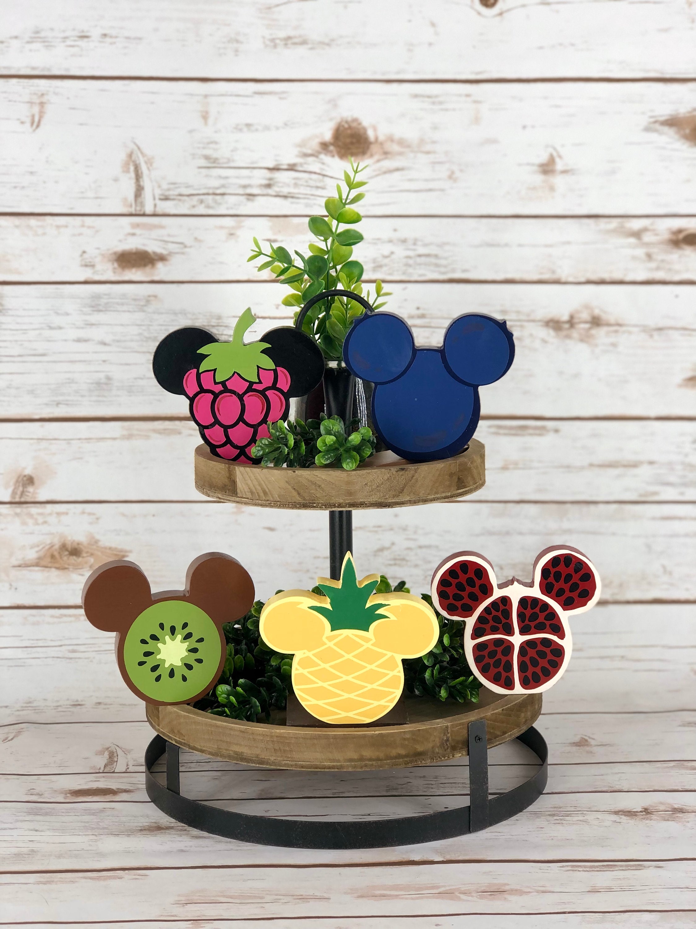 Disney Inspired Fruit Mickey Mouse Heads Disney Tiered Tray - Etsy