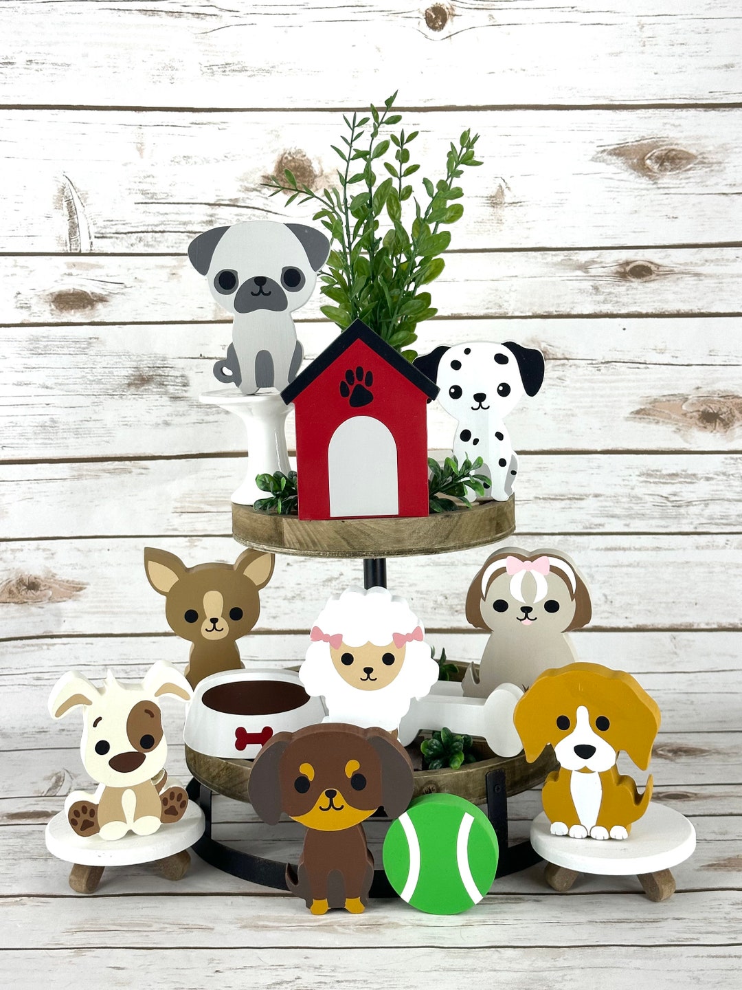 Dog Lover Tiered Tray Decor, Dog Decor, Pet Decor, Dog Tiered Tray, Pug ...