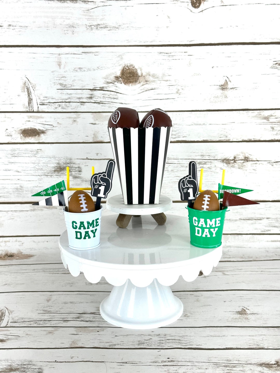 Football Mini Buckets, Football Decor, Football Bucket, Football Tiered ...