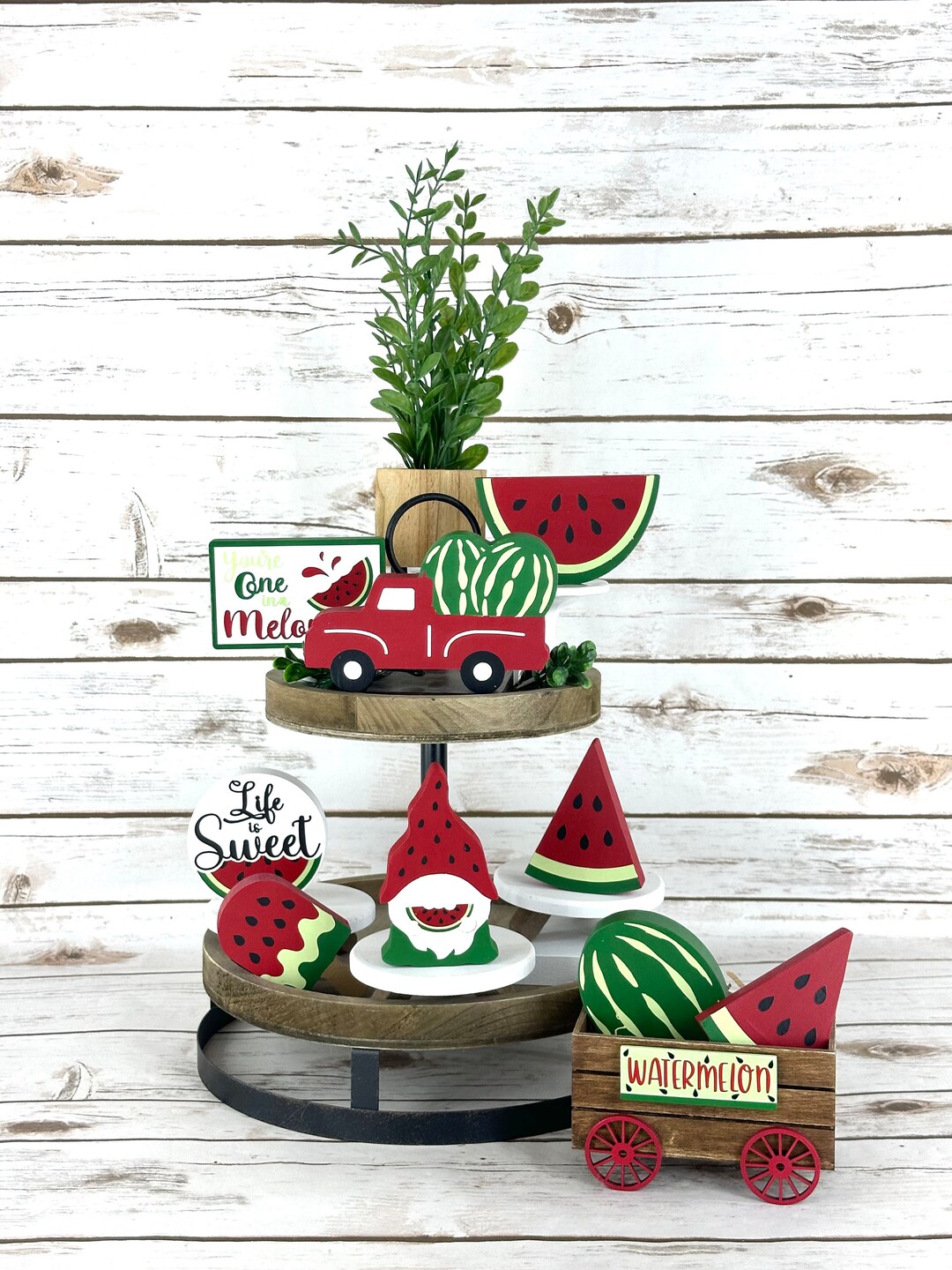 Watermelon Decor, Watermelon Tiered Tray, Summer Decor, Fruit Decor ...