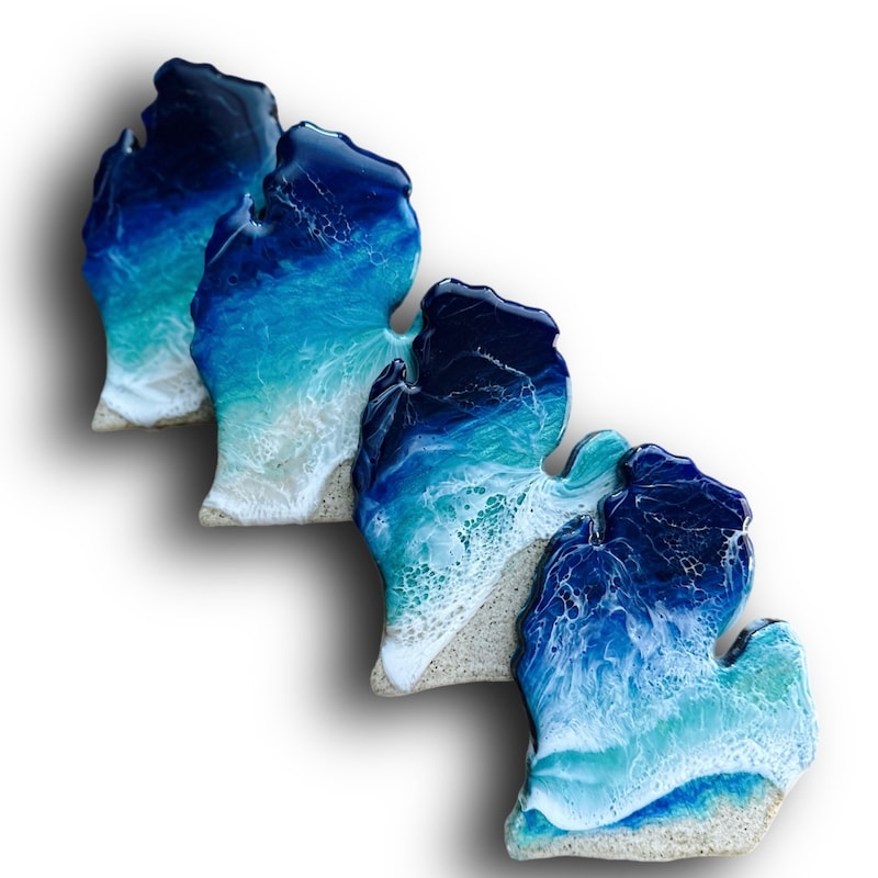 Michigan Coasters Resin - Etsy
