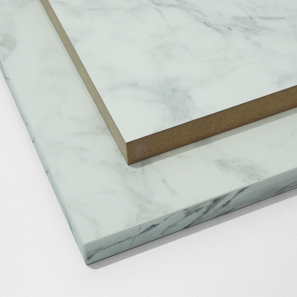 White Marble Effect MDF Square | Marble | White Marble MDF | Square MDF ...