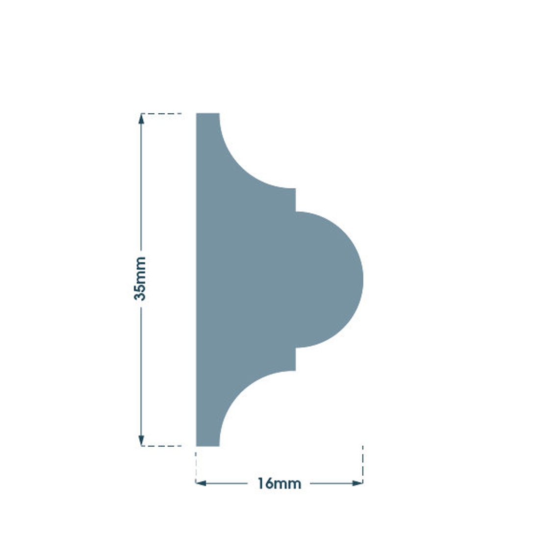 MDF Wall Panel Moulding: Dado Rail, Accent Wall Trim - 16mm Thickness ...