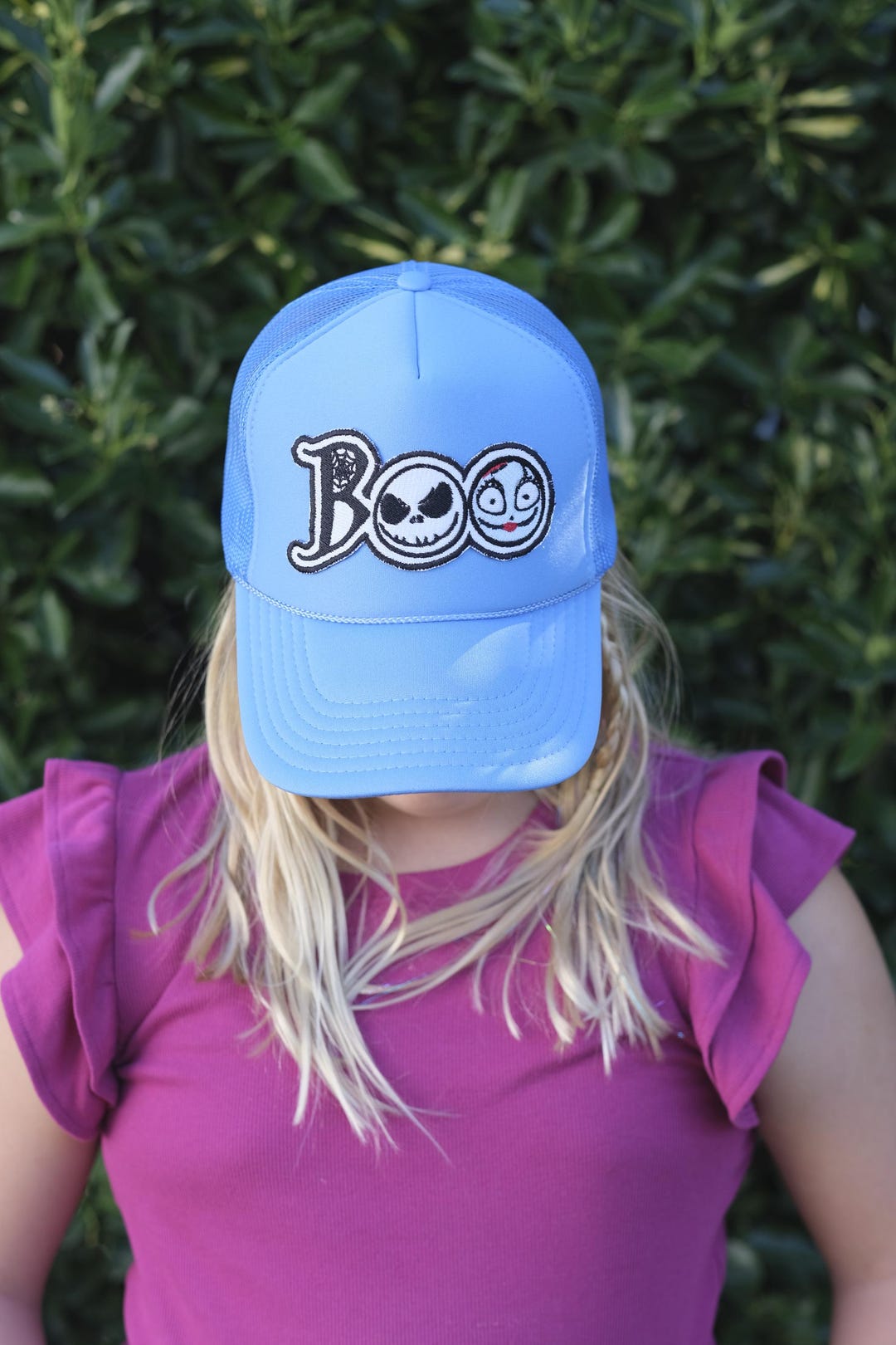 Jack and Sally 'boo' Trucker Hat • Disney Halloween Cap - Etsy