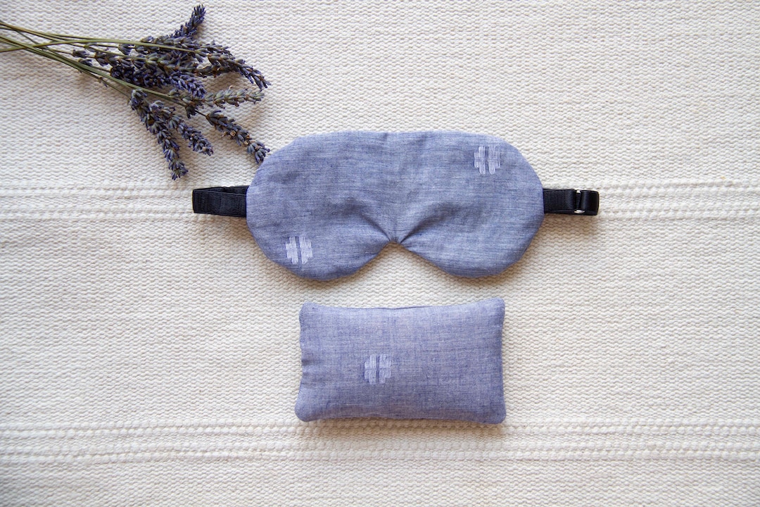 Lightweight Cotton Sleep Mask and Lavender Sachet Gift Set | 100% ...
