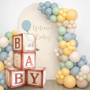 Winnie the Pooh Baby Shower Decoration Boxes for Vintage Gender Neutral ...