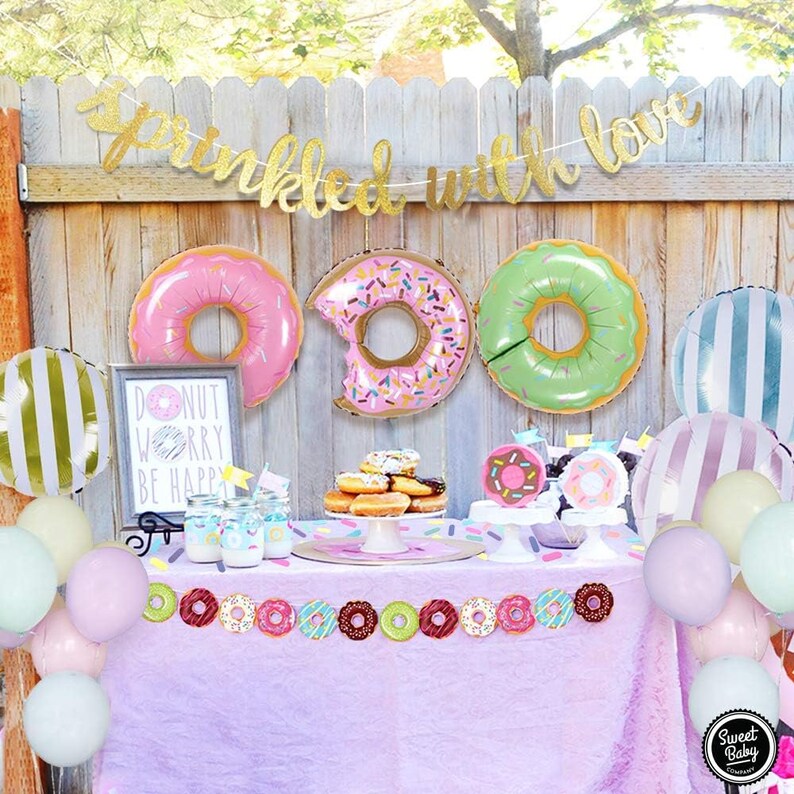 Donut Sprinkle Baby Shower Decorations Boy or Girl Party Supplies for ...