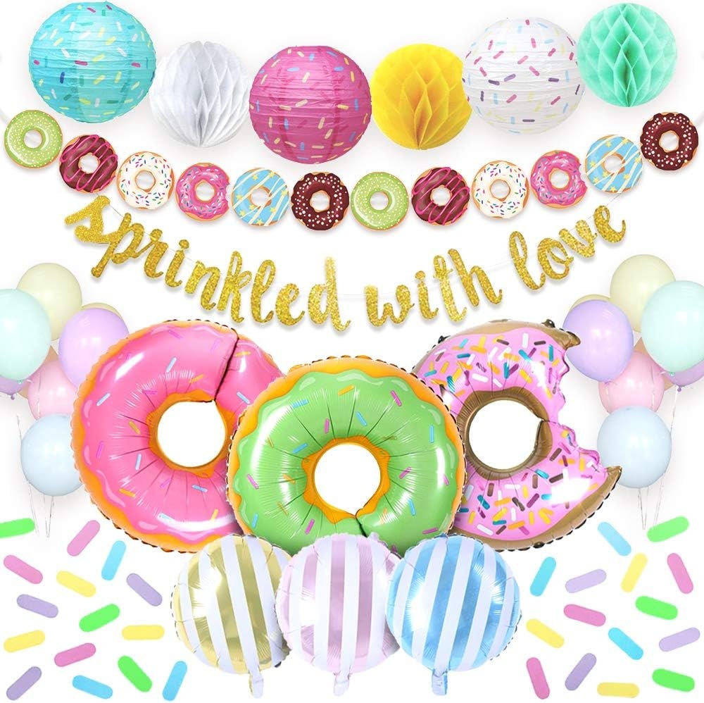 Donut Sprinkle Baby Shower Decorations Boy or Girl Party Supplies for ...