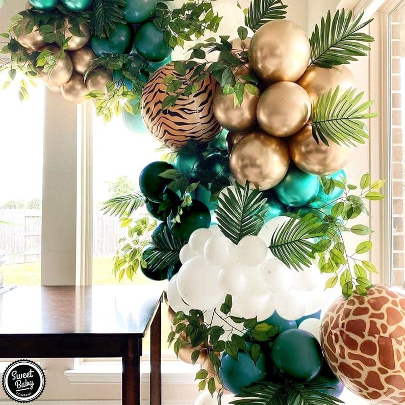 Jungle Safari Baby Shower Decorations Balloon Garland Kit for Forest ...