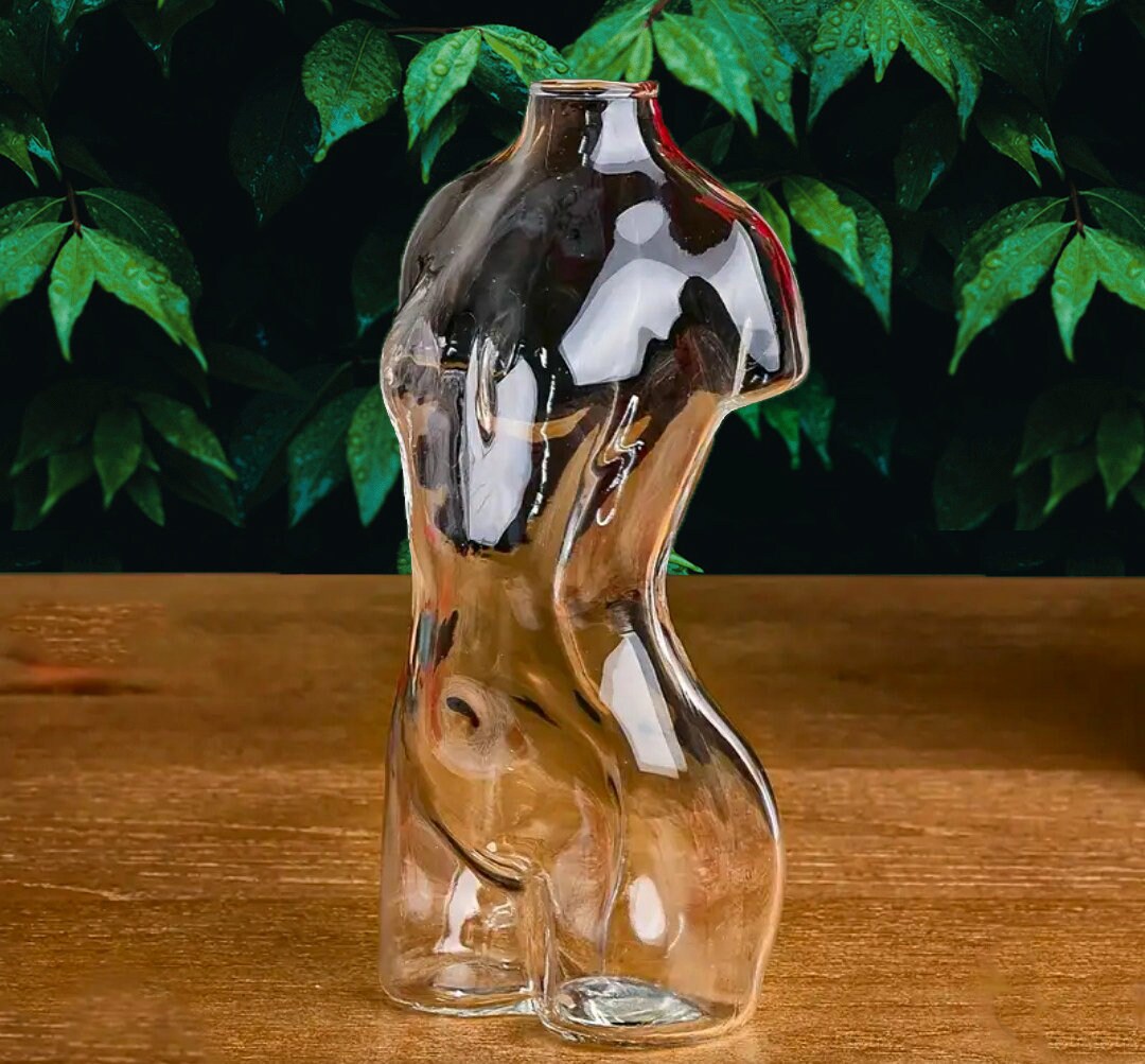 Female Body Shaped Clear Glass Vase for Your Flowers or Plant ...