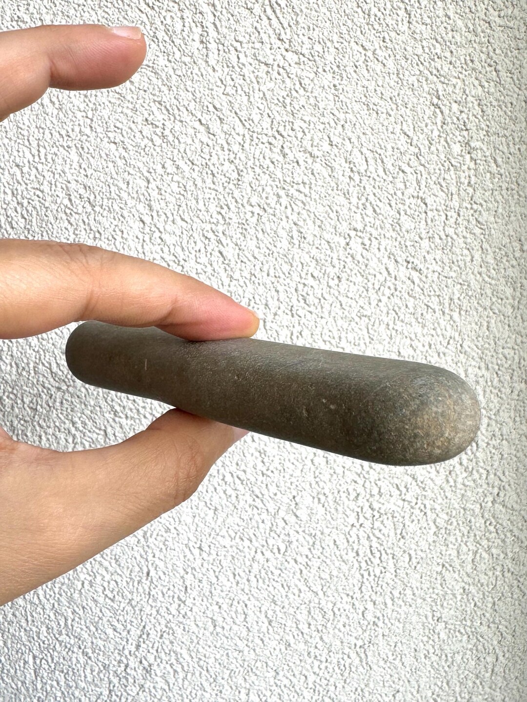 Big Flattened Oval Oblong Gray Stone, Sandstone, Pebbles, Sea Stones ...