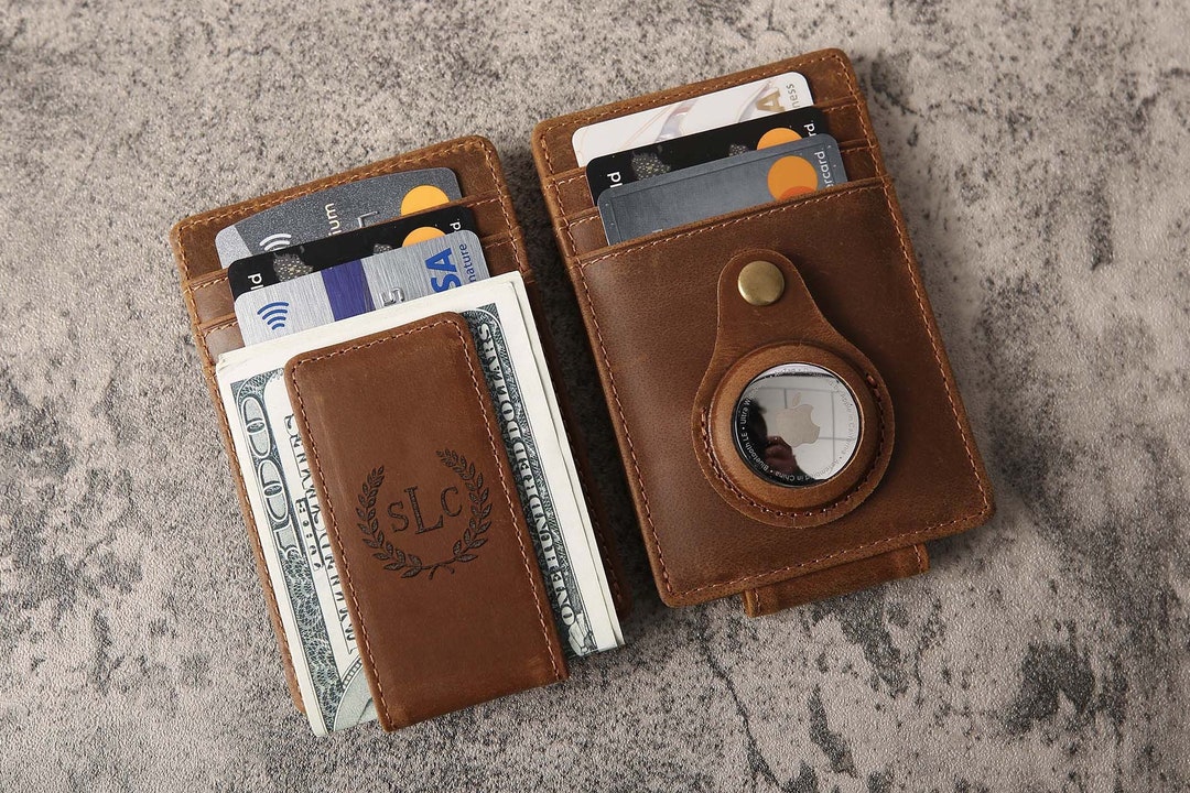Personalized Money Clip Wallet - Best Gifts for Men - Men's Leather ...