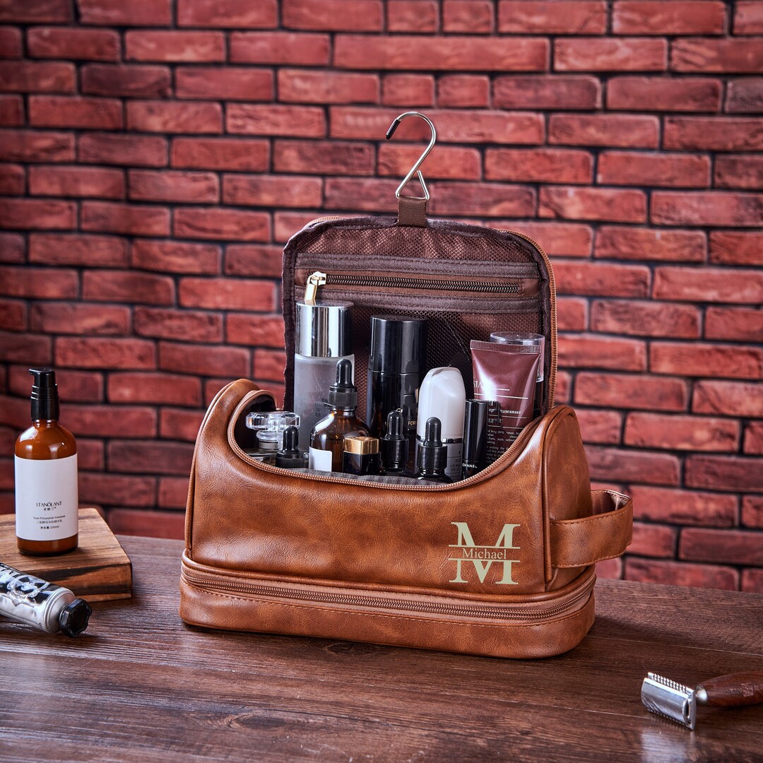 Groomsmen Gift Groomsman Bag Personalize Shaving Kit Travel Toiletry ...