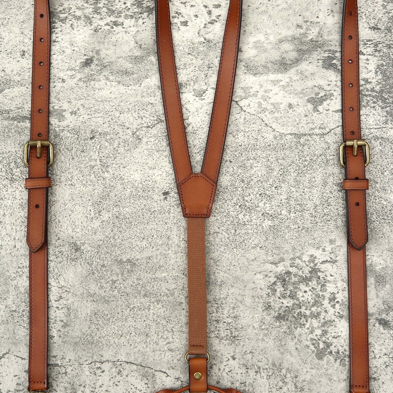 Leather Suspenders - Etsy