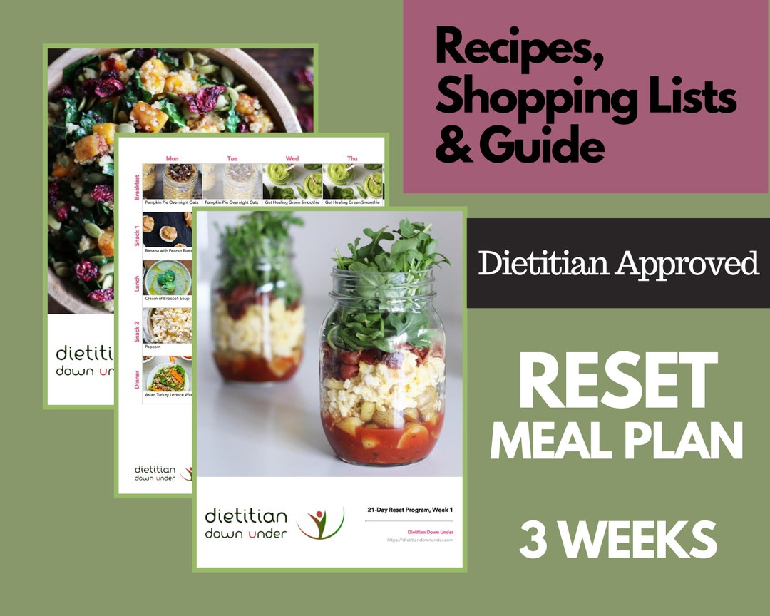 Reset Clean Eating Meal Plan, 3 Week Meal Plan (whole Food & Healthy ...