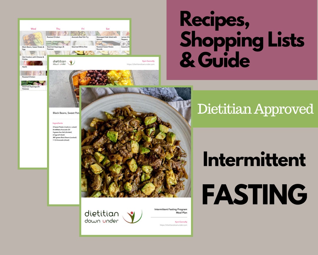 Intermittent Fasting Meal Plan, by Dietitian, Whole Food & Clean Eating ...