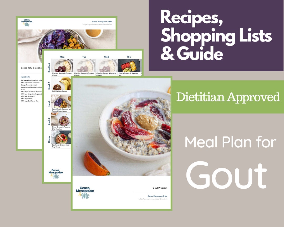 Gout Relief Meal Plan by Dietitian. Healthy and Clean Eating - Etsy