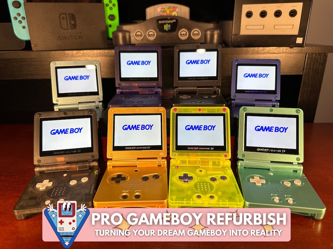 Customize Gameboy Advance SP V5 IPS + Free Pokemon Game! Choose New GBA ...