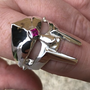 MF DOOM Ring Set With Square Ruby Hip Hop Rap Spartan Madvillian ...