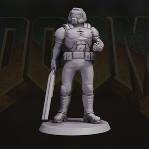 Doom Fan Art Miniature Figure - Doomguy - Resin - Etsy