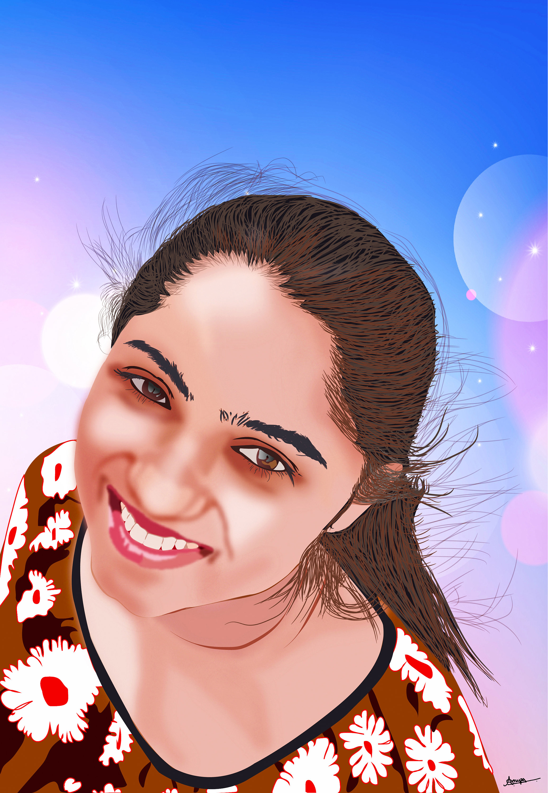 Realistic Portrait,cartoon Portrait, Vector Art, Custom Digital Art ...