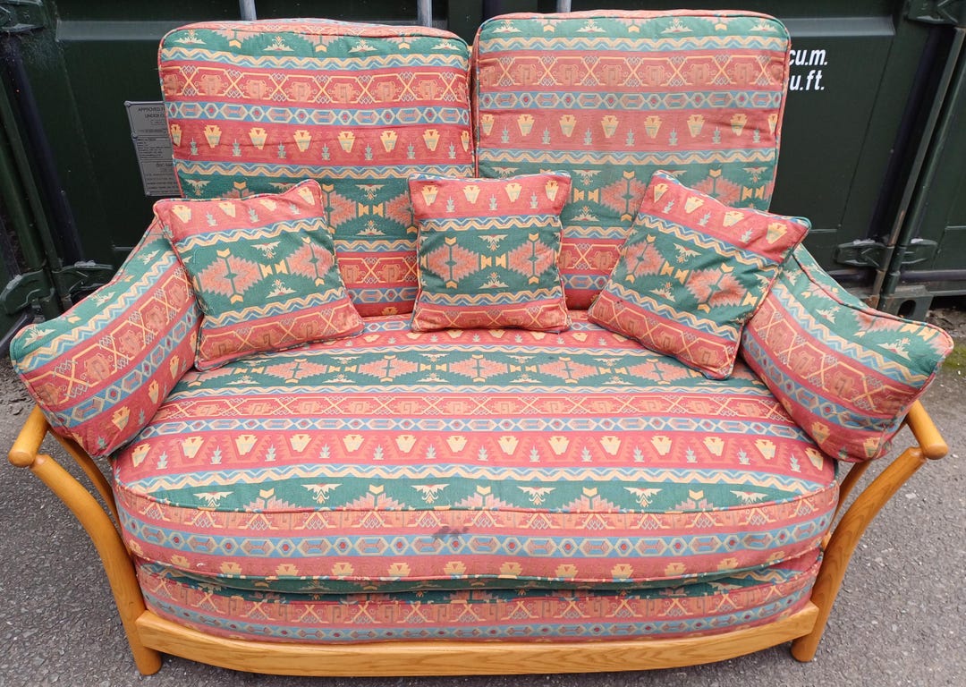 Ercol Renaissance 2 Seat Sofa - Ercol Fabric - Light Finish to Frame ...