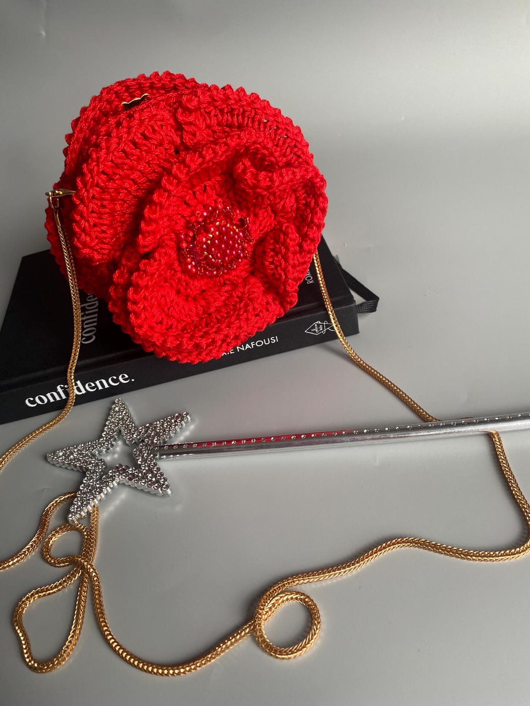 DOROTHY Red Poppy Bag, Flower Bag, Red Crochet Purse, Stylish Coin ...
