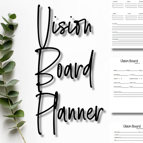 Vision Board Printable Manifesting Digital Printables Etsy