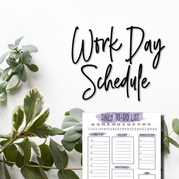Work Day Schedule for Doctors Office Medical Office Daily | Etsy