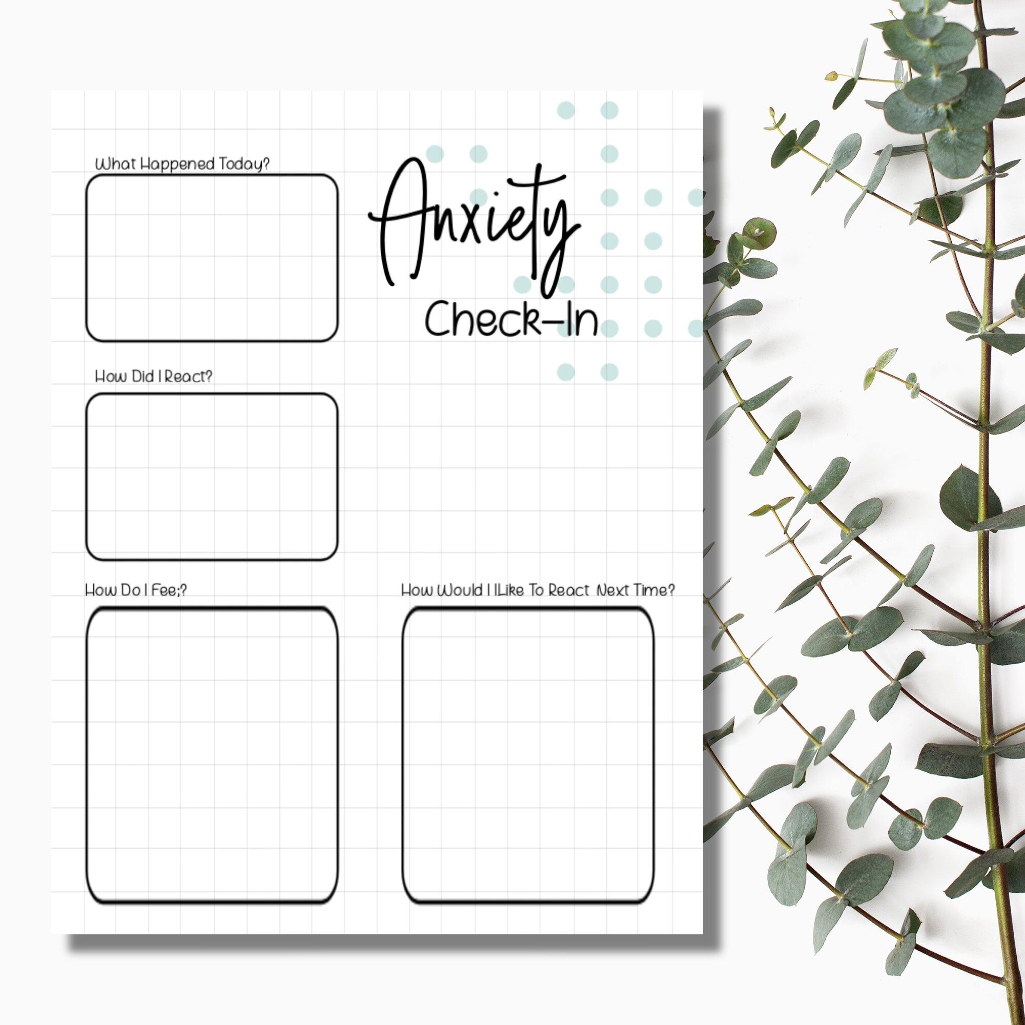 Anxiety Journal mental Health Worksheets Trigger Etsy Anxiety Journal mental Health Worksheets Trigger Etsy
