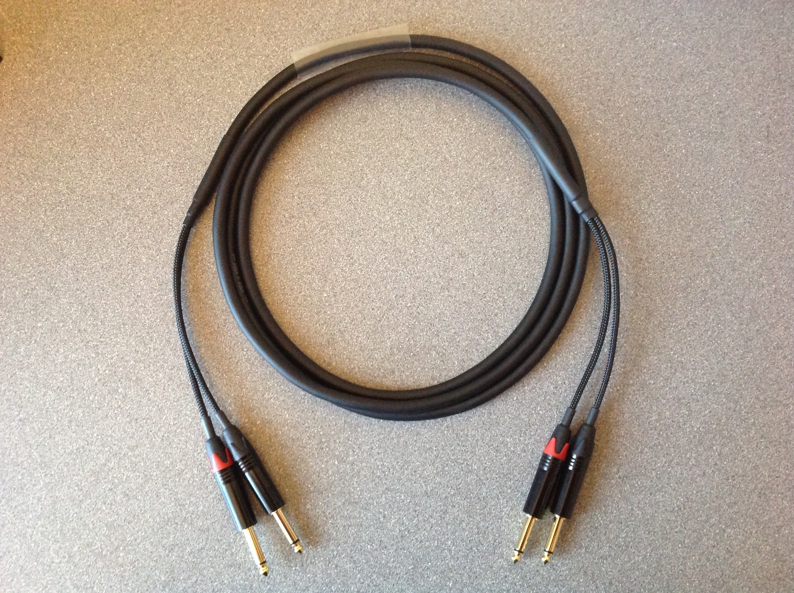 1/4" Jack to Jack - Mono / Unbalanced - Twin Cable - 3m - Etsy UK