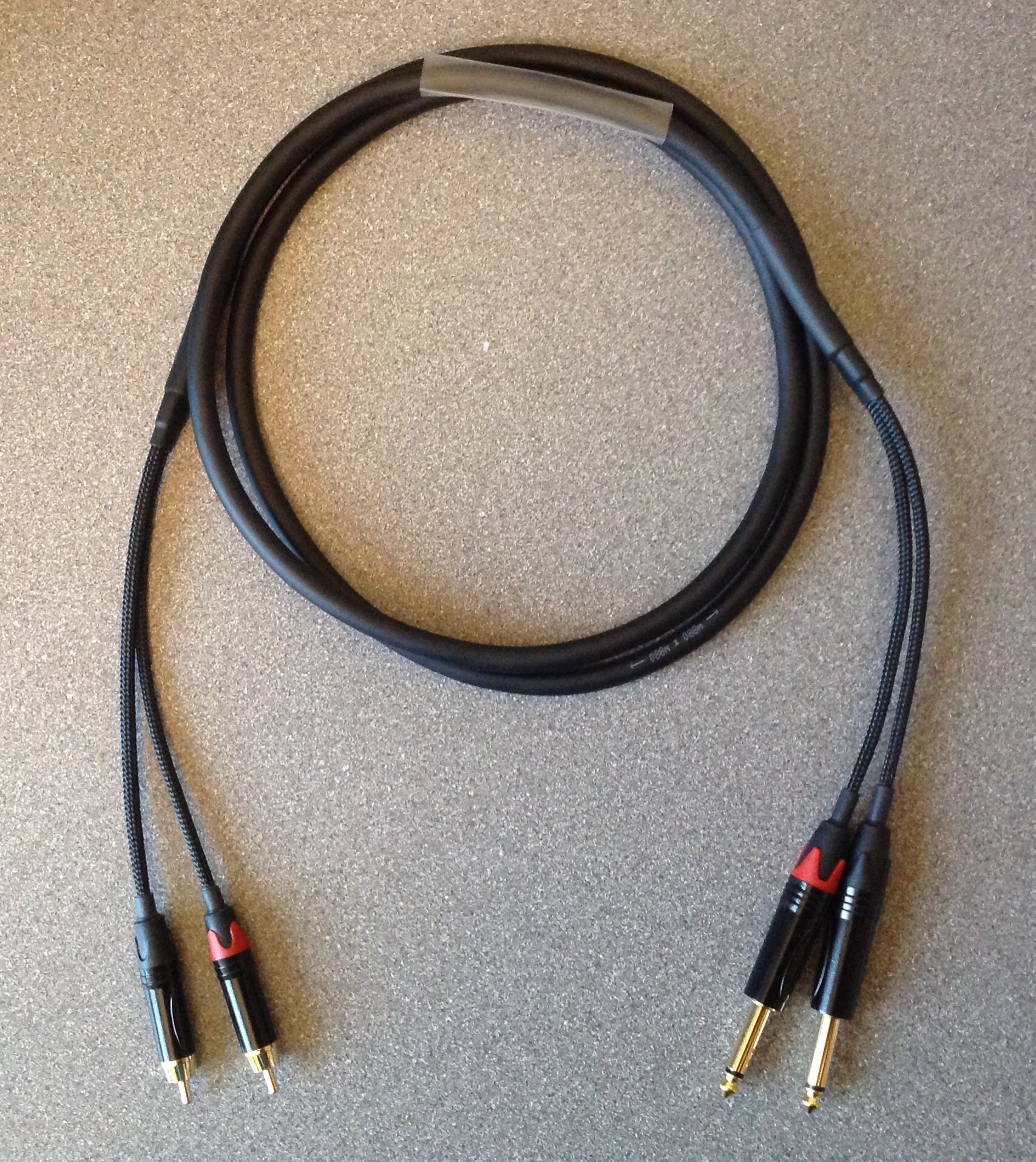 Phono / RCA to 1/4 Jack Twin Cable 2m - Etsy