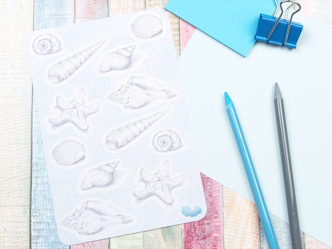 Seashells Stickers, Perfect for Journaling, Scrapbooking, Planning and ...