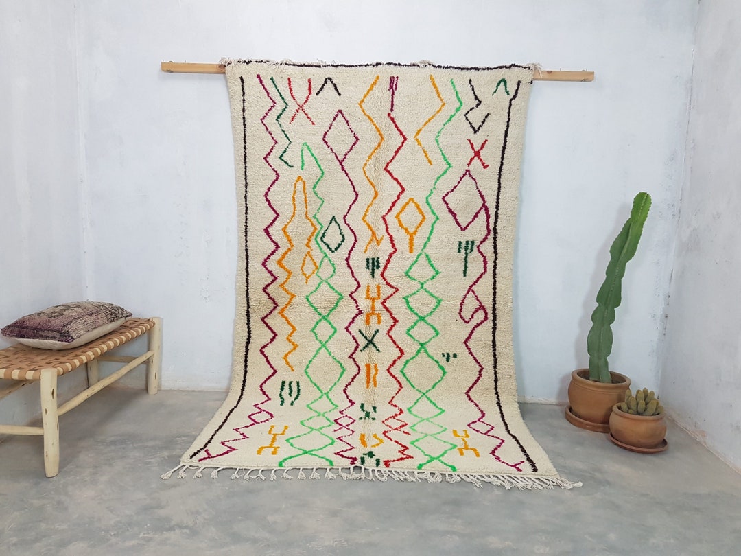 Authentic Berber Amazigh Tifinagh Symbol Rug Handcrafted Moroccan Wool ...