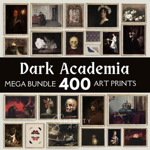 400 Dark Academia Print Set, Vintage Gallery Wall Art Mega Bundle ...
