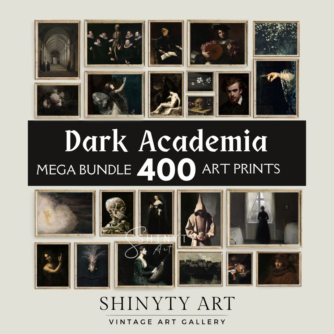 400 Dark Academia Print Set, Vintage Gallery Wall Art Mega Bundle ...