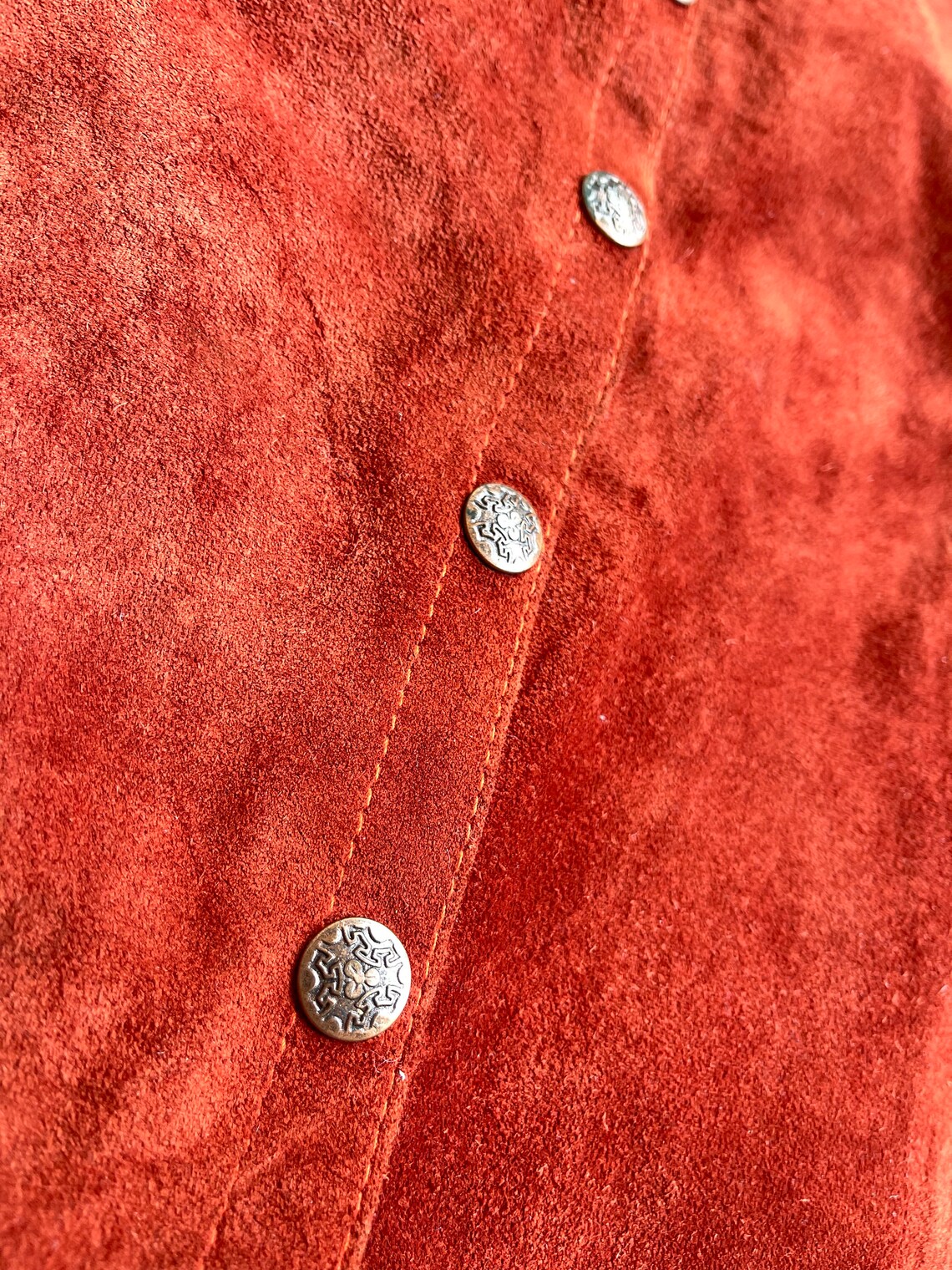 Rust Suede Skirt Vintage Leather - Etsy