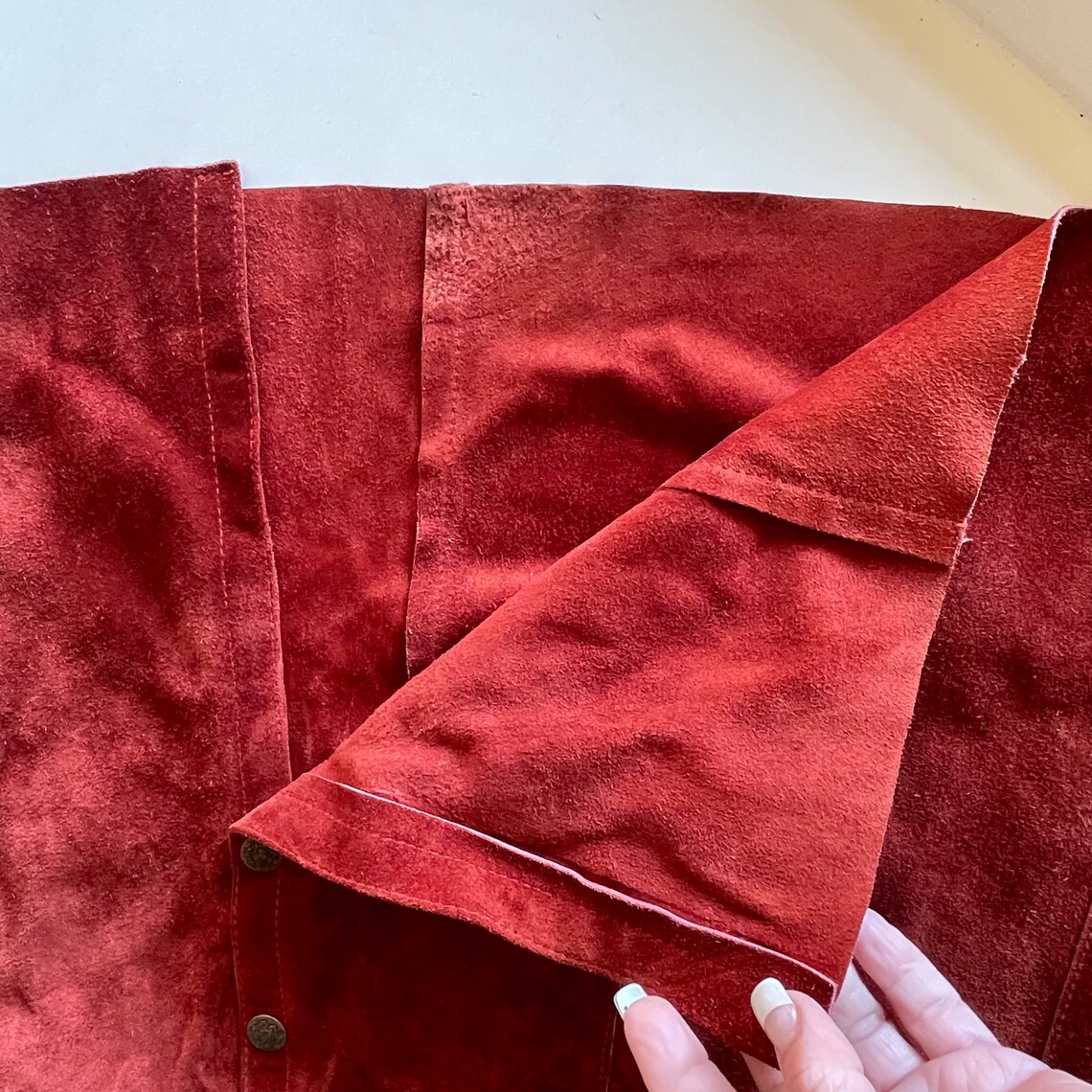 Rust Suede Skirt Vintage Leather - Etsy