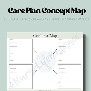 Nurse Care Plan Concept Map | Etsy