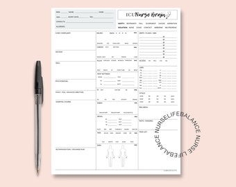 PACU Nurse Report Sheet Template PACU Nurse Brain Pacu - Etsy