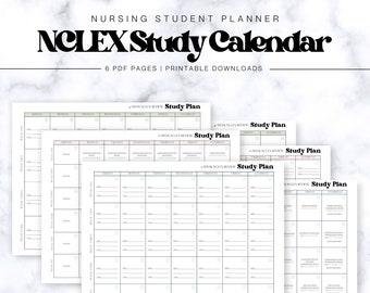 6 Week NCLEX Study Plan Detailed & Handwritten - Etsy