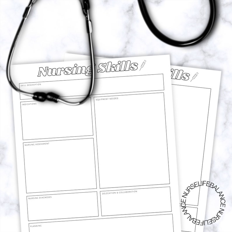Nursing Student Learning Template Bundle - Etsy