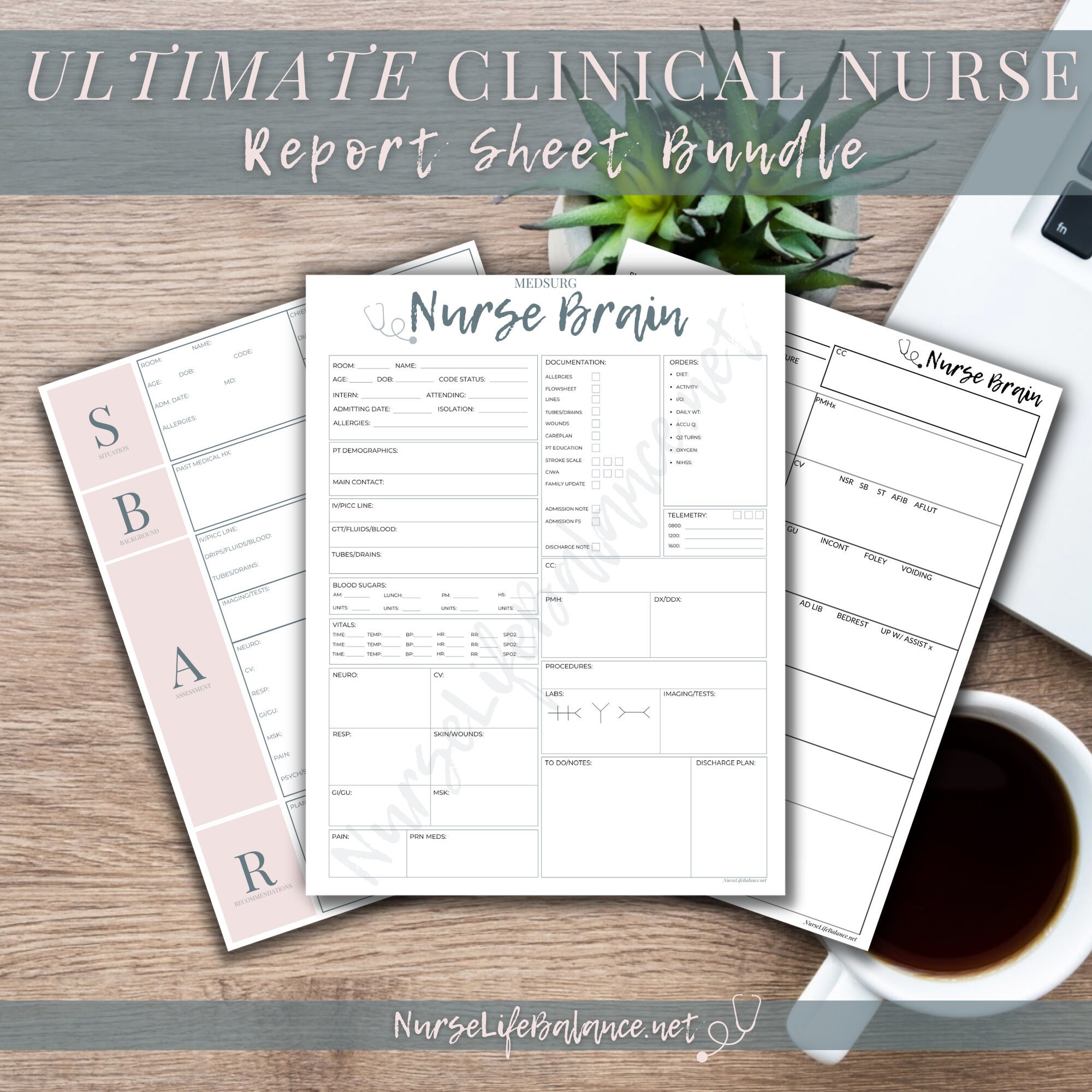 Ultimate Clinical Nurse Report Sheet Bundle | Etsy