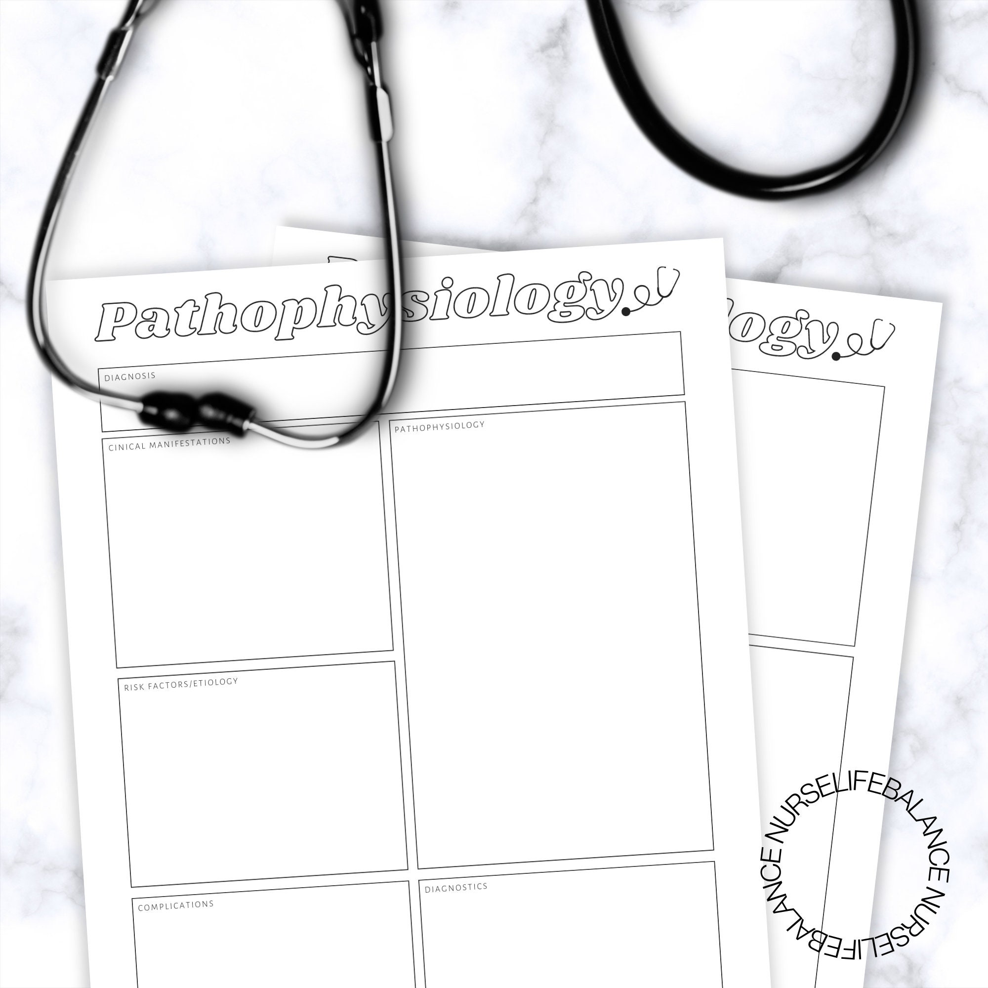 Nursing Student Learning Template Bundle - Etsy