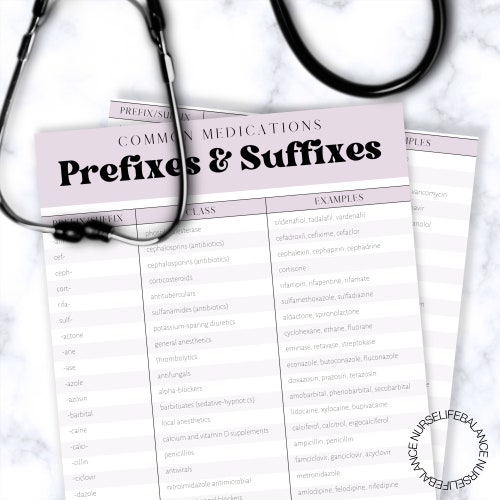 Medications Cheat Sheet - Etsy