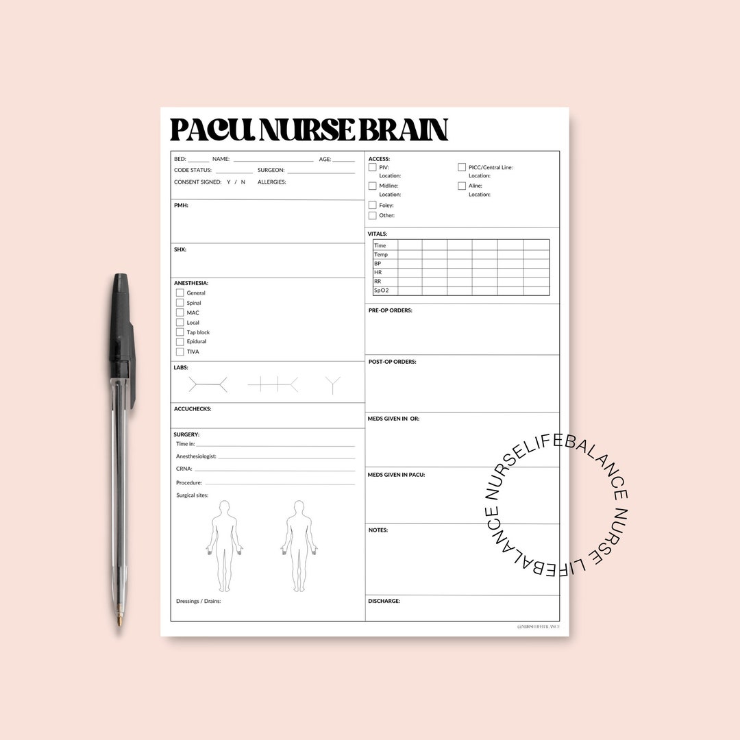 PACU Nurse Brain - Etsy