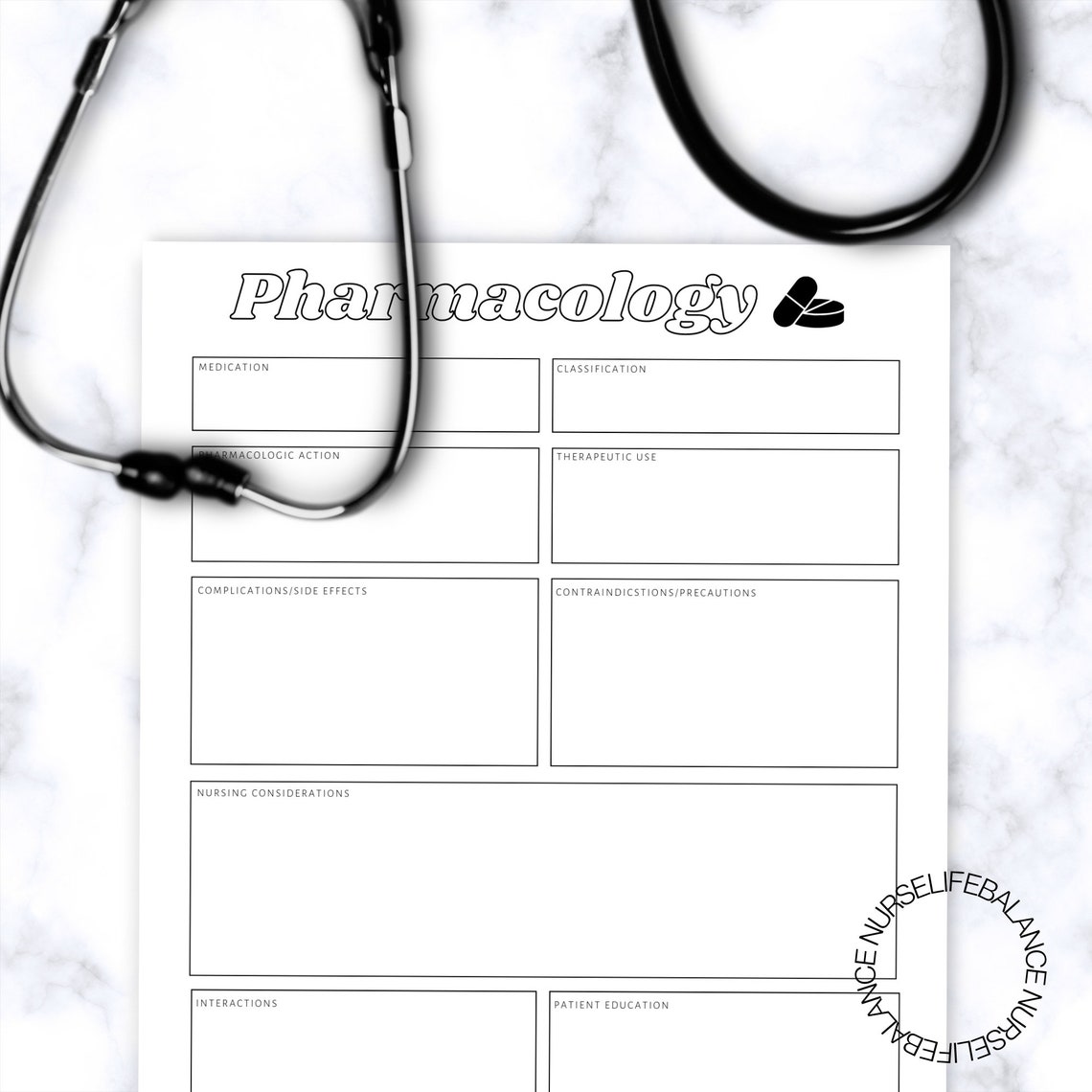 Nursing Student Learning Template Bundle - Etsy